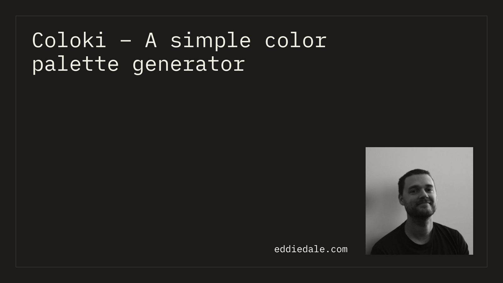 Coloki – A simple color palette generator | Eddie Dale